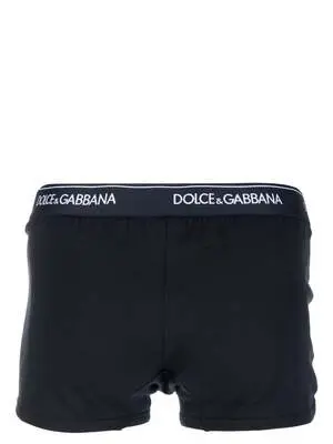 Dolce & Gabbana Two-pack Of Stretch Cotton Regular-fit Boxers - Blue