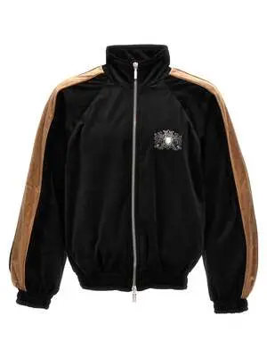 Rhude Sky Lounge Velvet Zip-up Sweatshirt