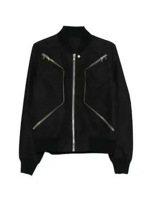Rick Owens Zip-up Bomber Jacket - Black