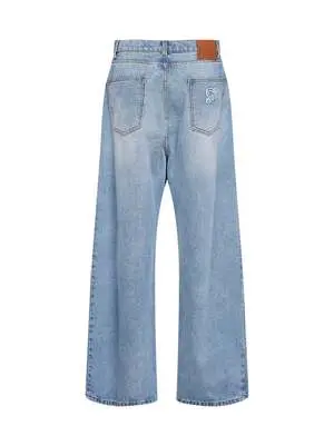 Giuseppe Di Morabito Embellished Wide Leg Denim Jeans