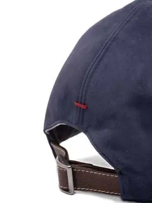 Brunello Cucinelli Leather Cap With Visor