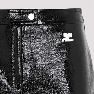 COURREGES Vinyl Mini Skirt - Black