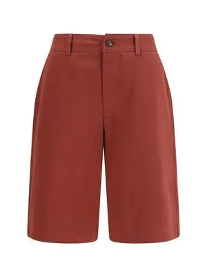 Brunello Cucinelli Cotton Bermuda Shorts - Red