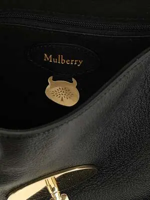 Mulberry Lily Legacy Leather Crossbody Bag With Turn Lock Closure - Black