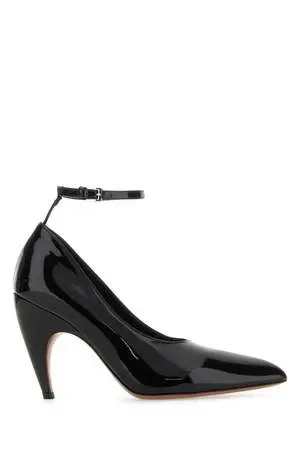 ALAÏA ALAIA Black Patent Leather Pumps With Ankle Strap