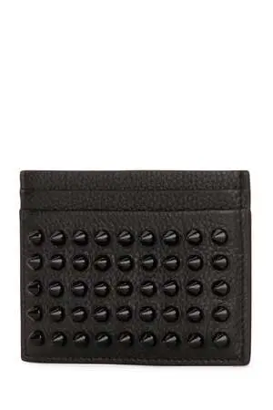 CHRISTIAN LOUBOUTIN Calf Empire Card Holder With Spikes