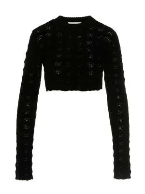 Sportmax Cropped Sweater - Black