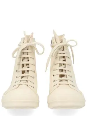 Rick Owens Alta High-top Sneakers In Denim - White
