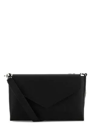 Montblanc Leather Crossbody Bag With Silver Metal Finishing