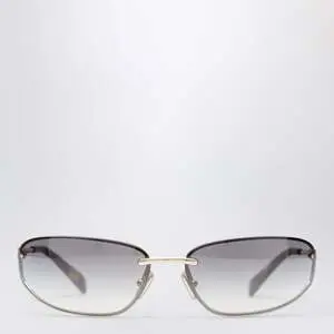 Miu Miu Nocturne Sunglasses In Light Gold Metal - Silver