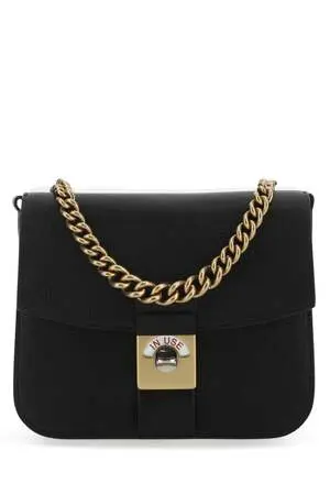 MAISON MARGIELA New Lock" Two-tone Leather And Cotton Handbag - Multicolor