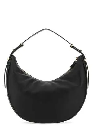 Prada Leather Crescent Shoulder Bag - Black