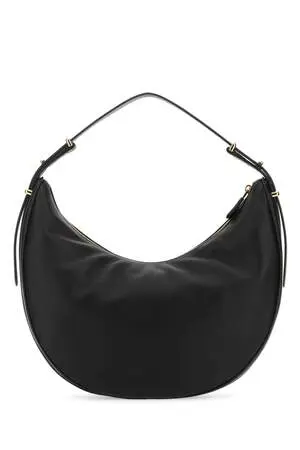 Prada Leather Crescent Shoulder Bag - Black
