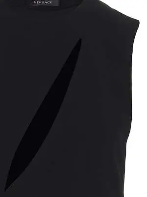 Versace Cut Out Midi Dress - Black