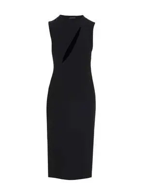 Versace Cut Out Midi Dress - Black