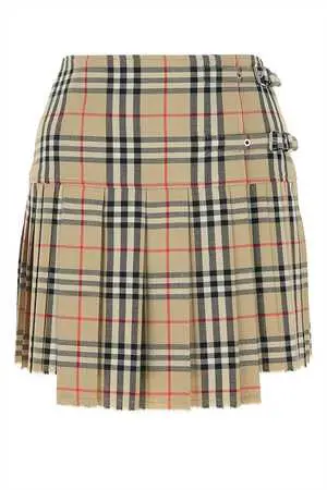 Burberry Embroidered Wool Mini Skirt - Multicolor