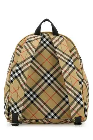 Burberry Embroidered Fabric Check Backpack - Multicolor