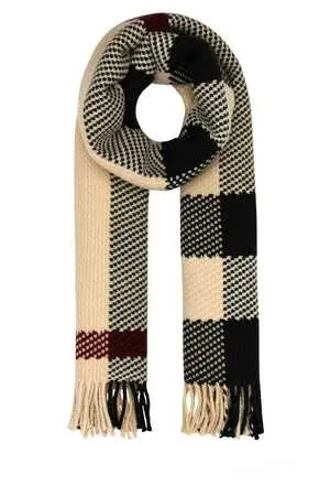 Burberry Embroidered Wool Scarf - Multicolor