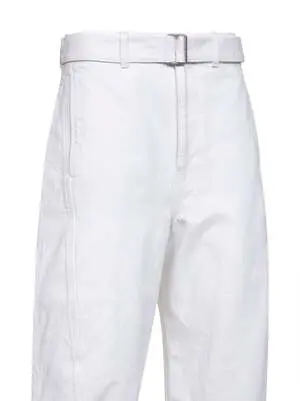 LEMAIRE Milk Denim Twisted Belted Trousers - Multicolor