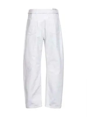 LEMAIRE Milk Denim Twisted Belted Trousers