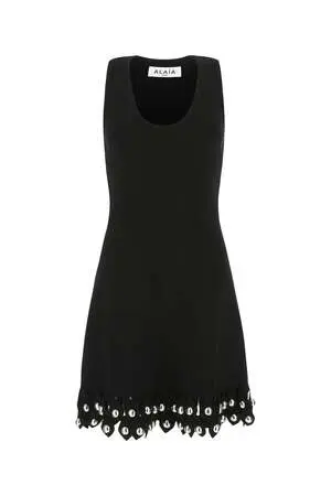 Alaïa Abito Dress With Embellished Hem - Multicolor