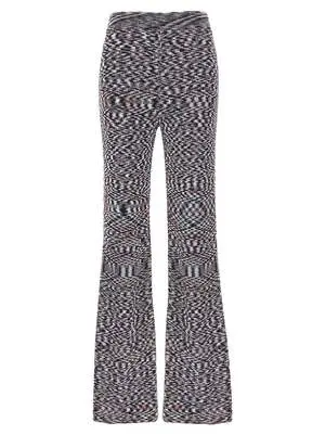 Missoni Patterned Viscose Blend Flare Trousers - Multicolor
