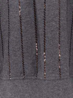Brunello Cucinelli Sequin Embroidered Cotton Hoodie - Multicolor
