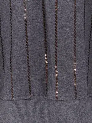 Brunello Cucinelli Sequin Embroidered Cotton Hoodie