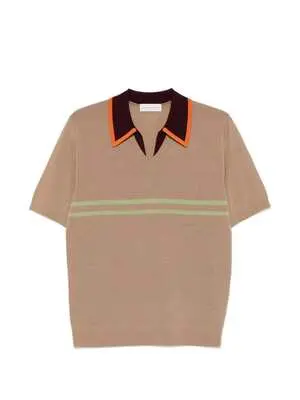 Dries Van Noten Dries Van Noten Men Striped Polo Brown