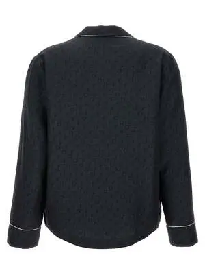 Off-White Jaquard Logo Pajama Shirt - Black