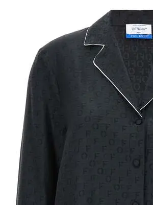 Off-White Jaquard Logo Pajama Shirt - Black