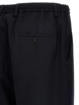 Marni Tropical Wool Crop Pants - Blue