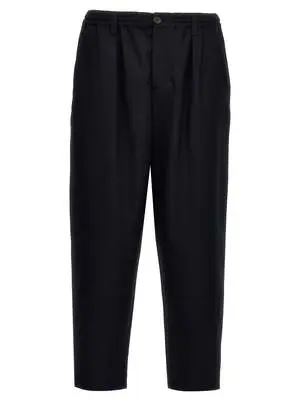Marni Tropical Wool Crop Pants - Blue