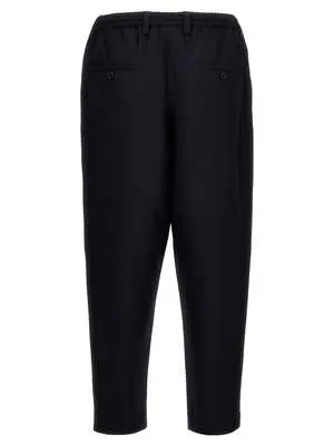 Marni Tropical Wool Crop Pants - Blue