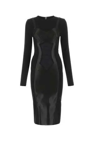 Dolce & Gabbana Stretch Viscose Blend Dress - Black