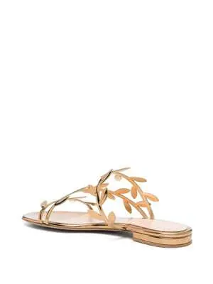 GIANVITO ROSSI Flavia Flat Sandals - Silver