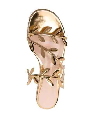 GIANVITO ROSSI Flavia Flat Sandals - Silver