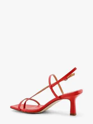 AeydĒ Elise Red Leather Thong Sandals - Multicolor