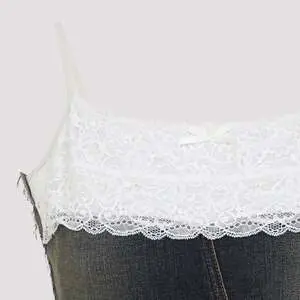 Balenciaga Cotton Lace Insert Top