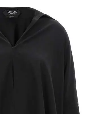 TOM FORD Oversized Crepe De Chine Stretch Silk Shirt