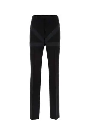 FERRAGAMO Black Elastic Strapped Trousers - Multicolor