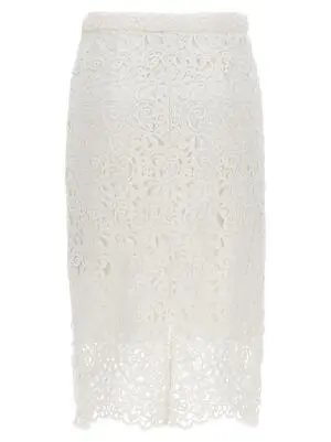 Burberry Lace Midi Skirt