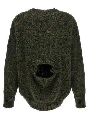 Loewe Melange Wool Double Neck Sweater - Green