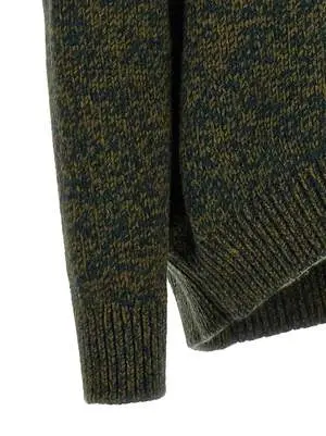Loewe Melange Wool Double Neck Sweater - Green