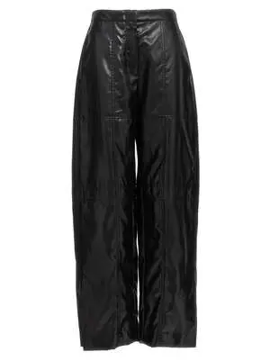 JIL SANDER Coated Cupro Pants - Black