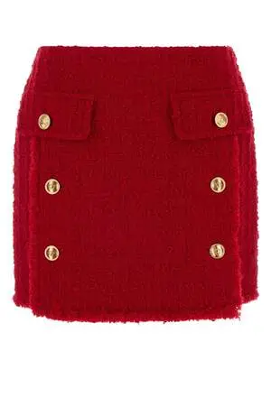 Versace Textured Tweed Skirt - Multicolor