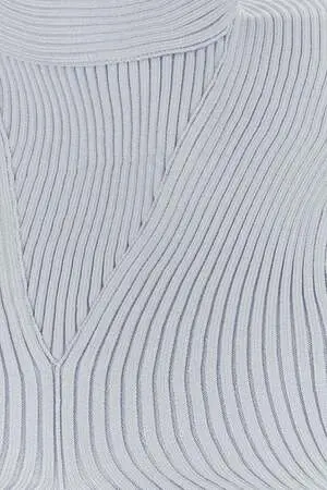Alaïa Ribbed Knit Cut-out Turtleneck Top