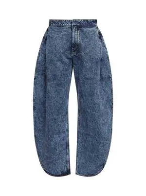 Alaïa Blue Snow Denim Petal Jeans - Multicolor