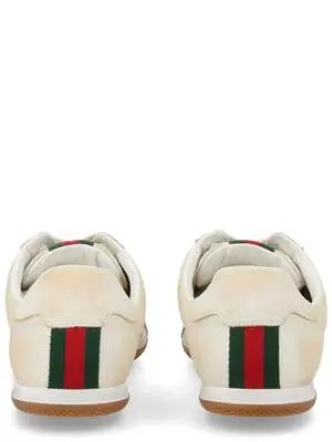 Gucci Calfskin Shift Sneakers - White