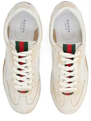 Gucci Calfskin Shift Sneakers - White